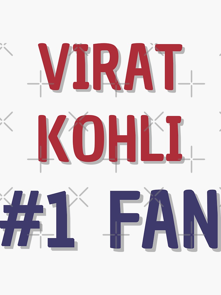 "Virat Kohli - #1 Fan" Sticker for Sale by Rybariuns | Redbubble