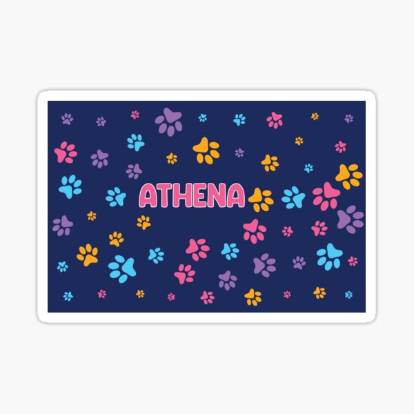 "Athena Pet Name" Sticker for Sale by VintagePathway | Redbubble