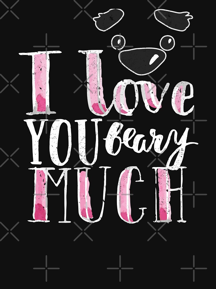I Love You Beary Much Cute Watercolor Valentines Day Couples T Shirt
