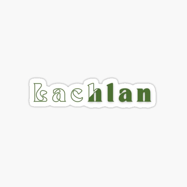 "Lachlan name" Sticker for Sale by colorexz | Redbubble