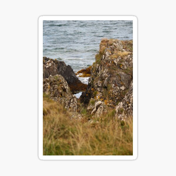 "Coastal Textures at Crawfordsburn Vertical Northern Ireland" Sticker for Sale by ...