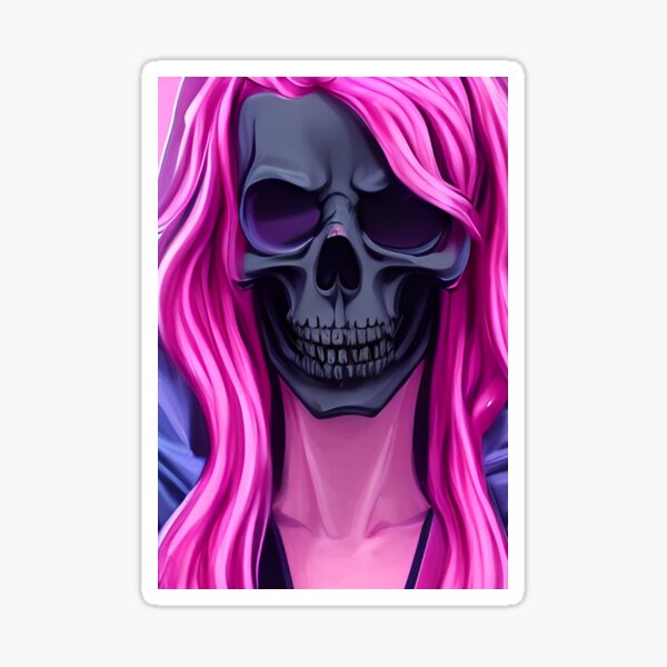 "Skull Face" Sticker for Sale by HauntedWitch | Redbubble