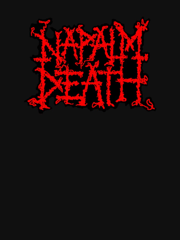 "black & red napalm death logo" T-shirt for Sale by daveduplessis99 ...