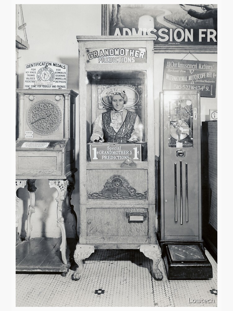 "Grandmothers Predictions Arcade Fortune Telling Machine 1929" Sticker ...