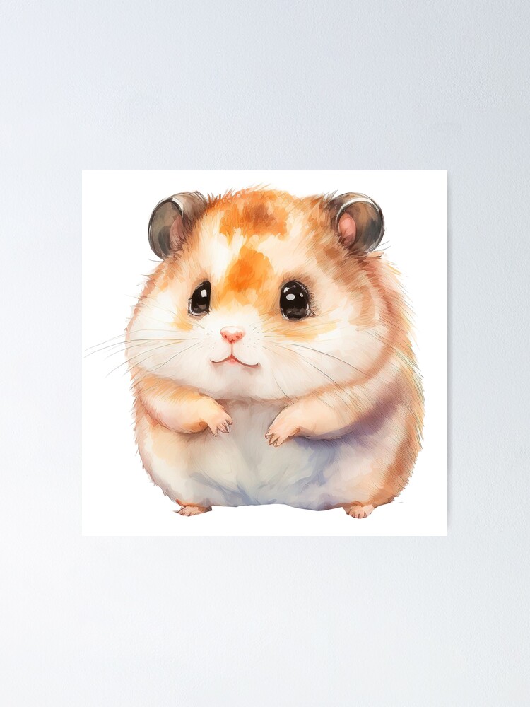 "A digital art for a colorful and nice looking Hamster" Poster for Sale ...