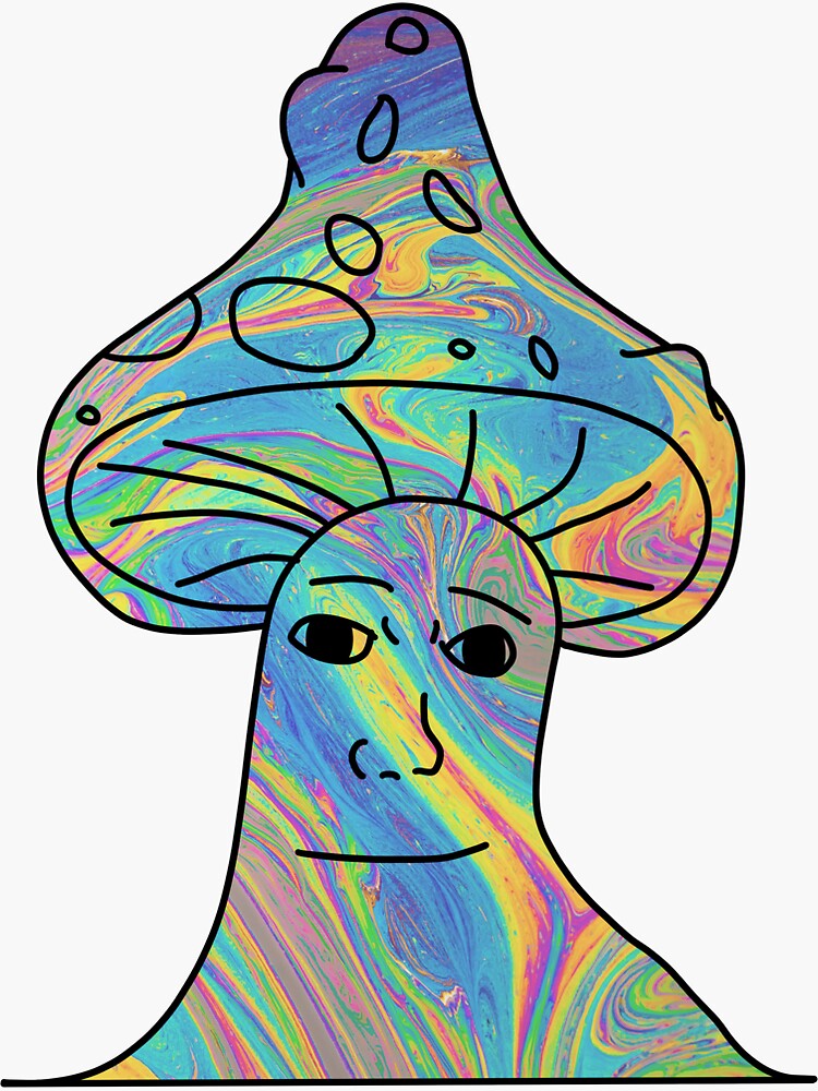 "Trippy Shroomjak" Sticker for Sale by PiggybackDesign | Redbubble