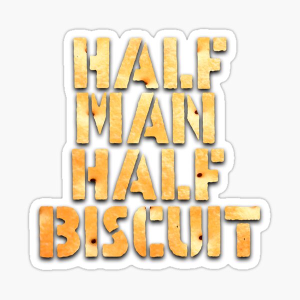 "half man half biscuit" Sticker for Sale by diezitrones | Redbubble