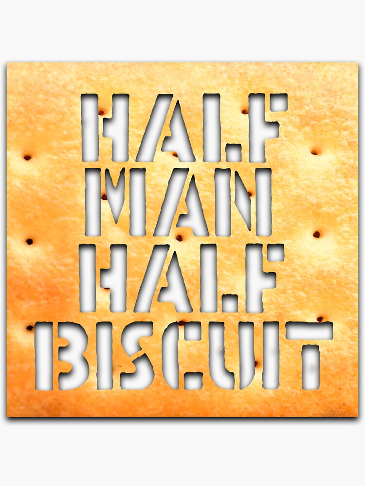 "half man half biscuit 2" Sticker for Sale by diezitrones | Redbubble