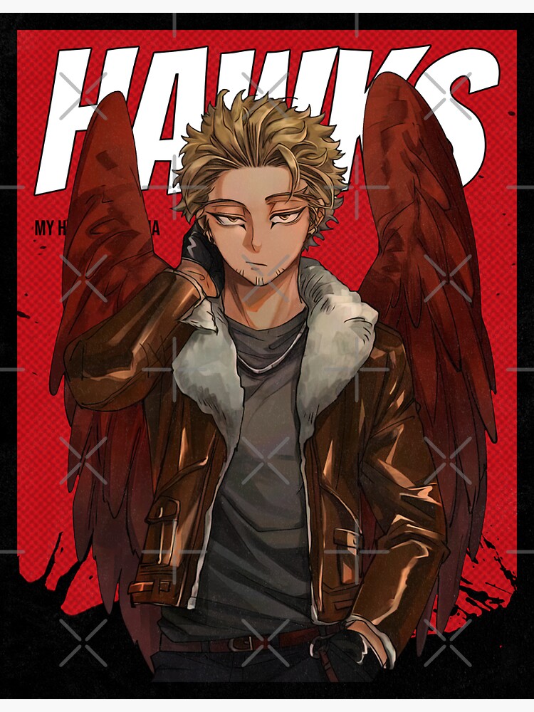 "Hawks Keigo Takami Red Comic Design" Sticker for Sale by IkaXII ...