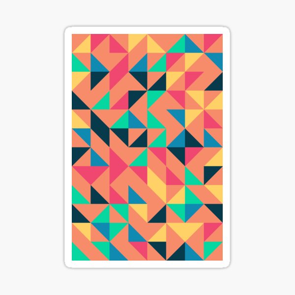 "Creative Geometric Colourful Triangle Pattern #27" Sticker for Sale by ...