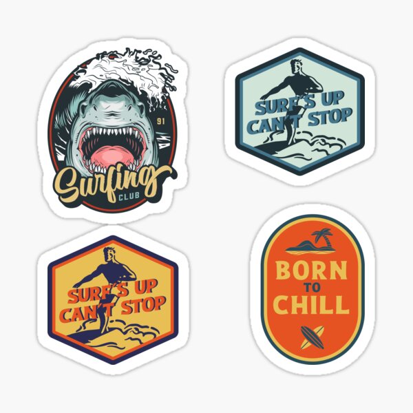 "Surfing Aesthetic " Sticker for Sale by MadameHiro | Redbubble
