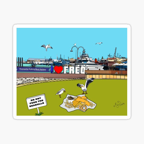 "Fremantle Fisherman’s Harbour" Sticker for Sale by GigiVieira | Redbubble