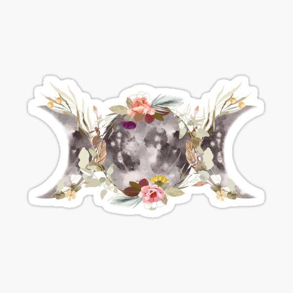 "Nature and Moons - Triple Goddess - Northern Hemisphere" Sticker for Sale by annaleebeer ...