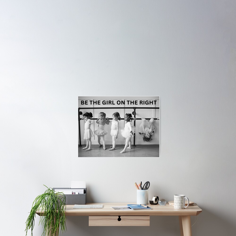 "Be the girl on the right female empowerment vintage funny black and ...