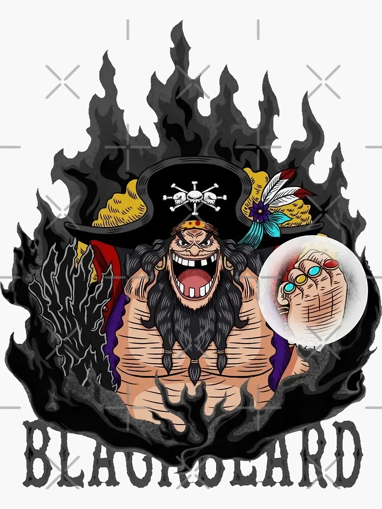 "Yonko Blackbeard" Sticker for Sale by naracloth310 | Redbubble