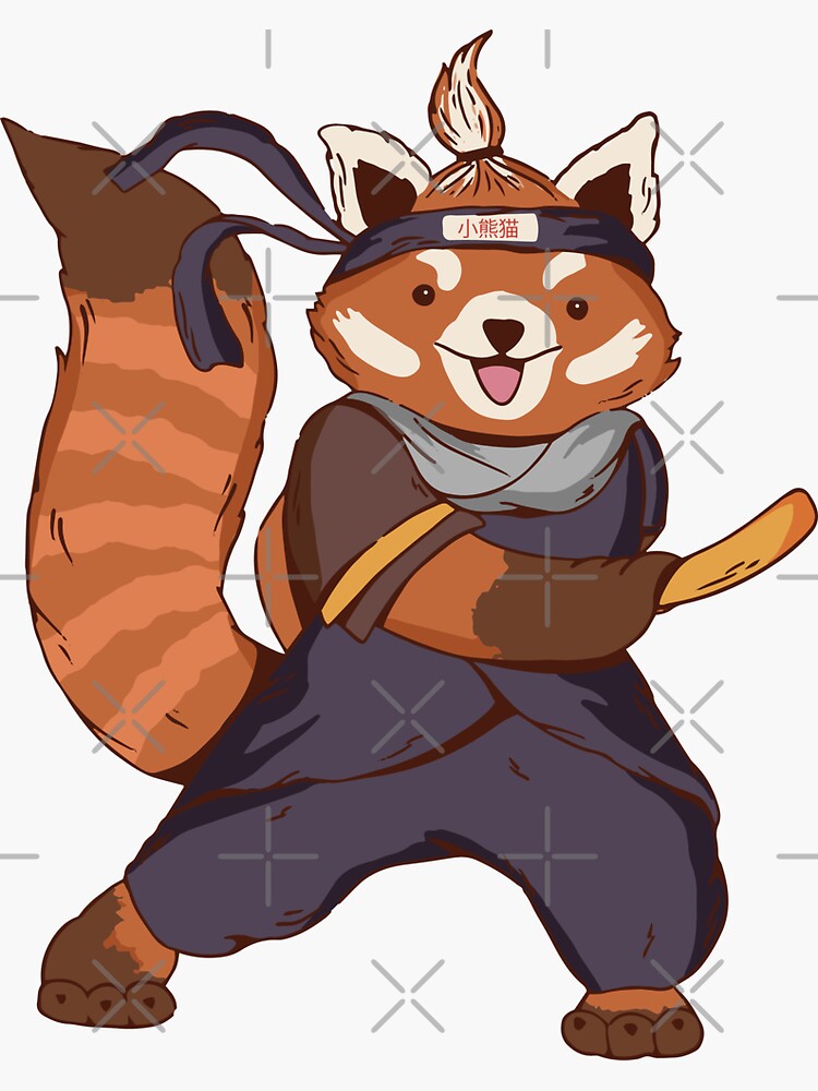 "Chinese Red Panda" Sticker for Sale by Designs-By-Zar | Redbubble