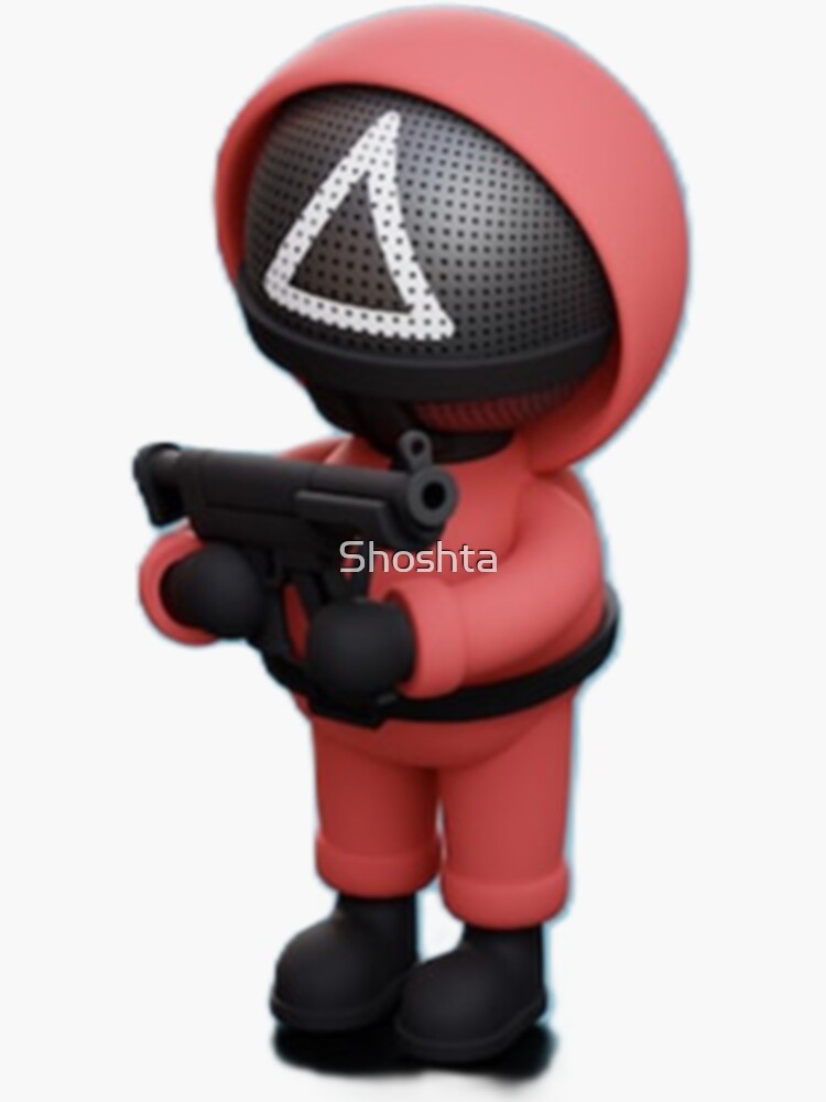 "Squid game Triangle guard sticker" Sticker for Sale by Shoshta | Redbubble