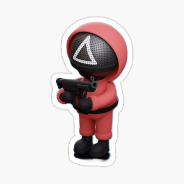 "Squid game Triangle guard sticker" Sticker for Sale by Shoshta | Redbubble