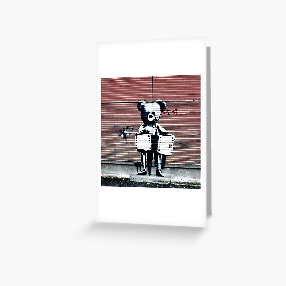 "Musician Teddy Bear playing drums | Banksy-inspired original street ...