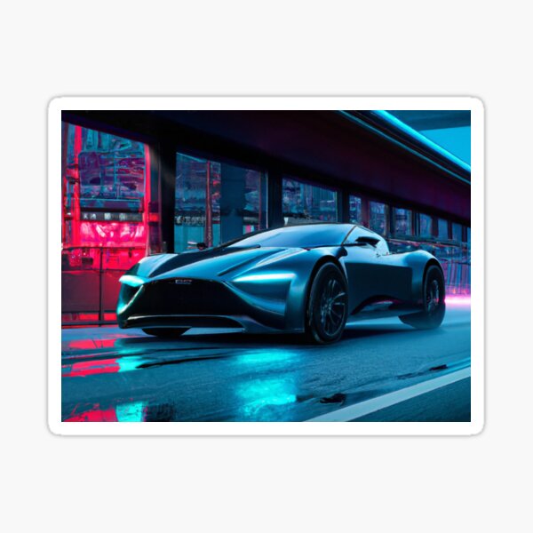"Cyberpunk Aston Martin Vulcan" Sticker for Sale by SpaceCars | Redbubble