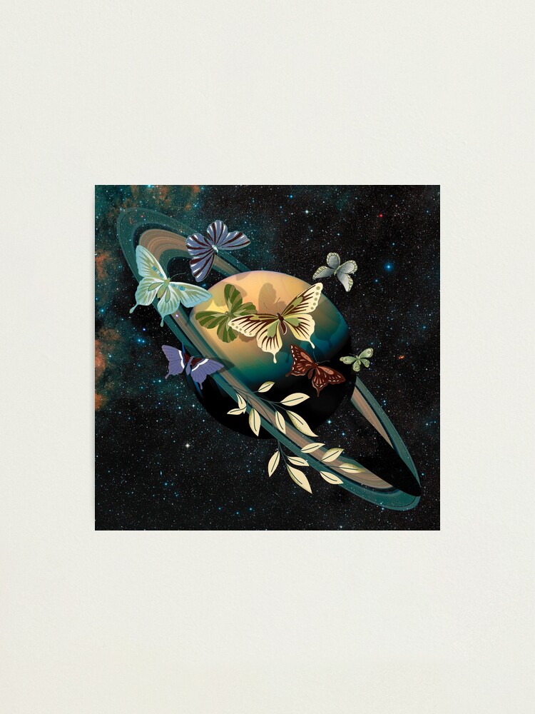 "Cosmic butterflies... A fantasy design of a planet, foliage and ...