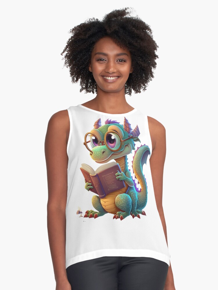 "Cute Cartoon Dragon Reading a Book - Encourage Your Child to Read a ...