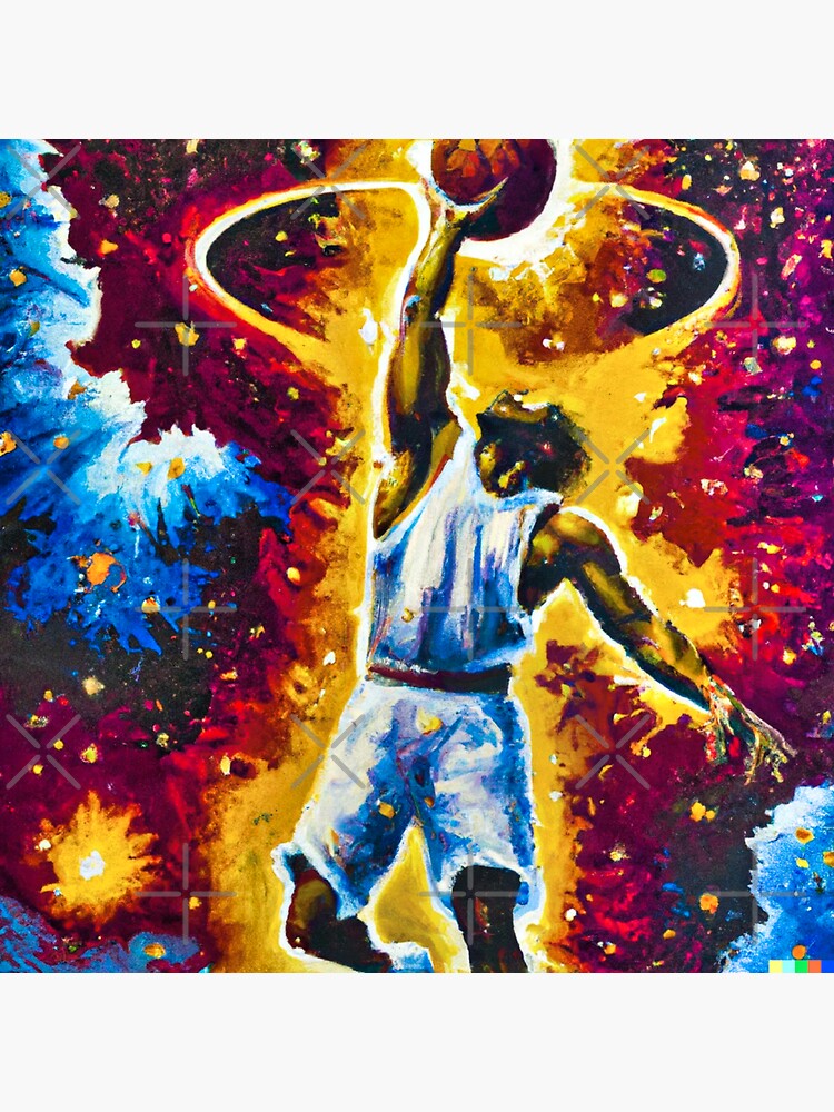 "Basketball player. Abstract and colorful basketball theme." Sticker ...