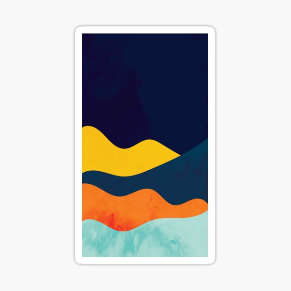 "Funny three lines of minimalist curves " Sticker for Sale by ...