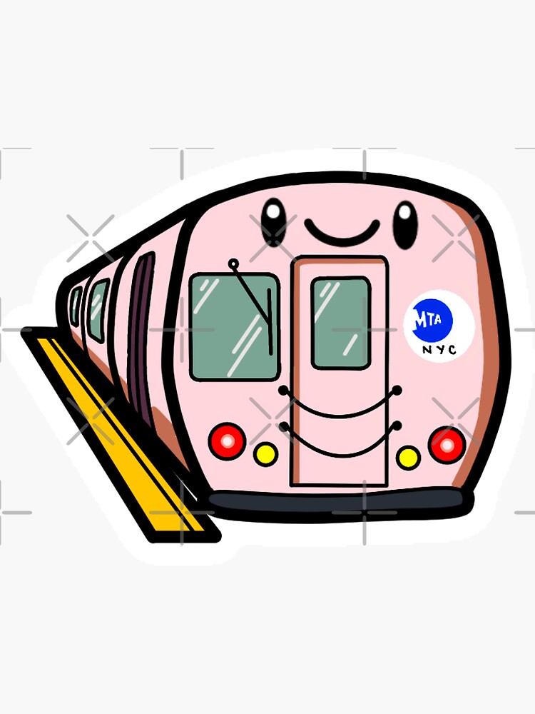 "NYC Subway Train" Sticker for Sale by rey-shops | Redbubble