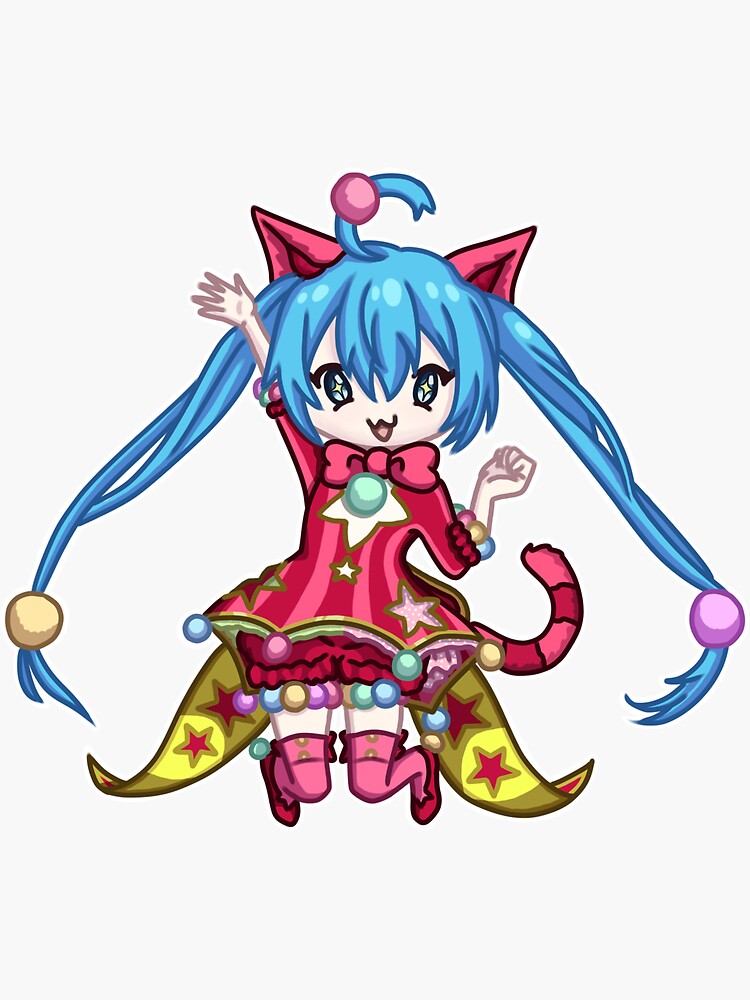 "Wonderland X Showtime Hatsune Miku" Sticker for Sale by Feral-Critters ...