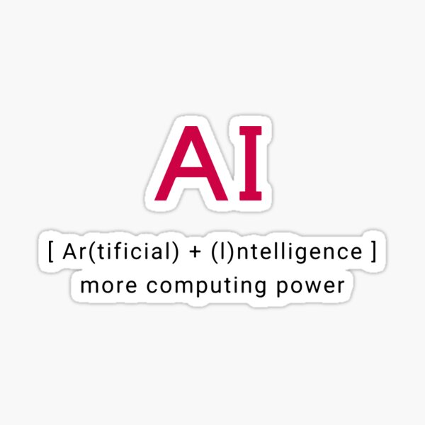 "AI artificial intelligence Quote" Sticker for Sale by For-HerHim ...