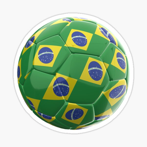"Brazil soccer ball" Sticker for Sale by Batartiste | Redbubble
