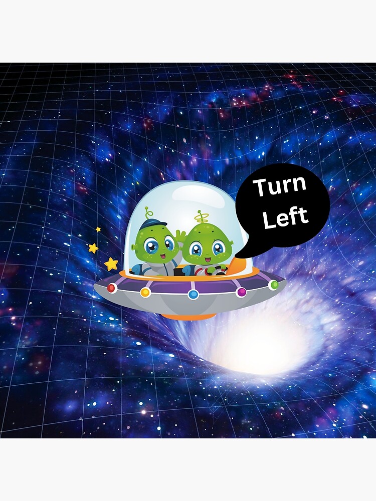 Alien flying space ship ufo disc black worm hole Premium Matte Vertical ...