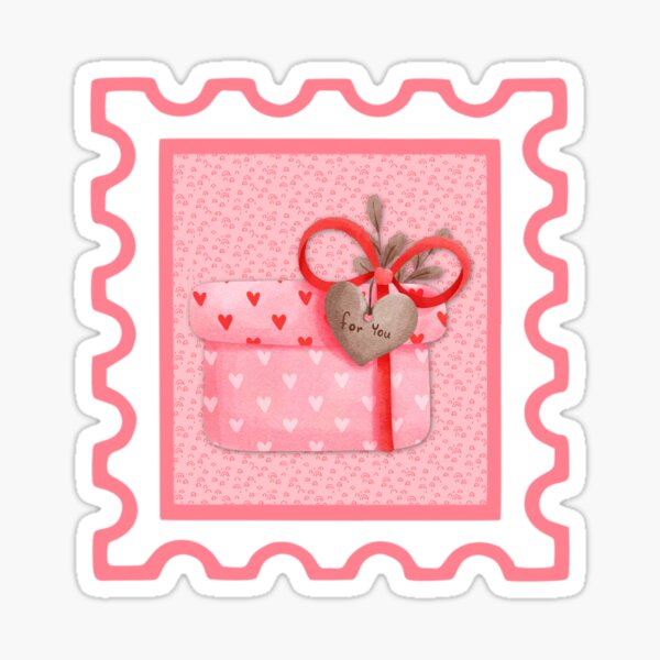"Valentine's Day Post Stamp Love Present 6" Sticker for Sale by ...