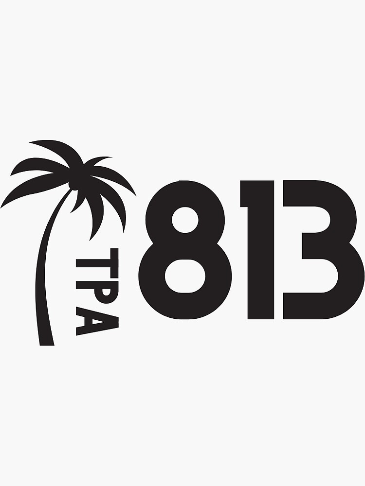 "Tampa 813 Palm Tree" Sticker for Sale by otter176 | Redbubble