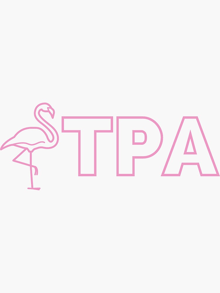 "Pink TPA flamingo" Sticker for Sale by otter176 | Redbubble