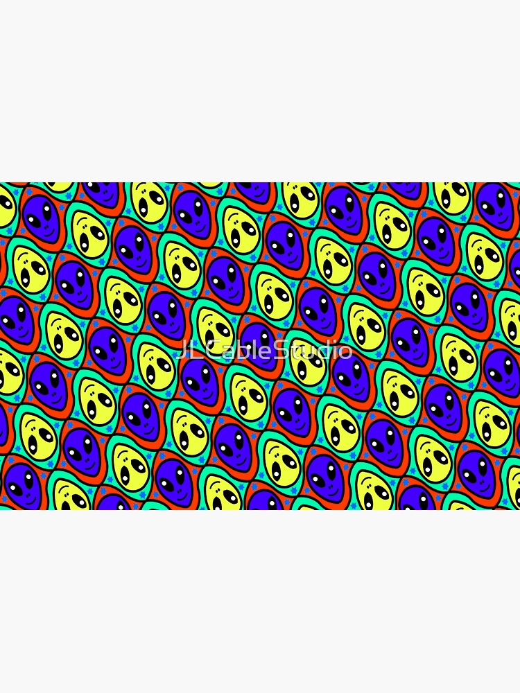"Alien Geometric Pattern" Sticker for Sale by JLCableStudio | Redbubble