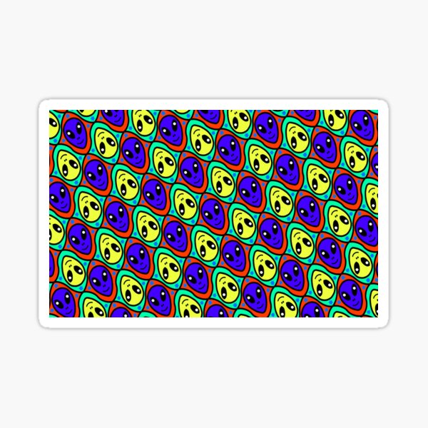 "Alien Geometric Pattern" Sticker for Sale by JLCableStudio | Redbubble