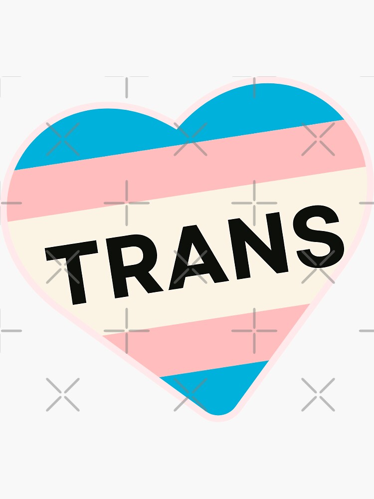 "Trans Pin (BW Version) | Wall Art Home Decor | HECKINFAROUT" Sticker ...
