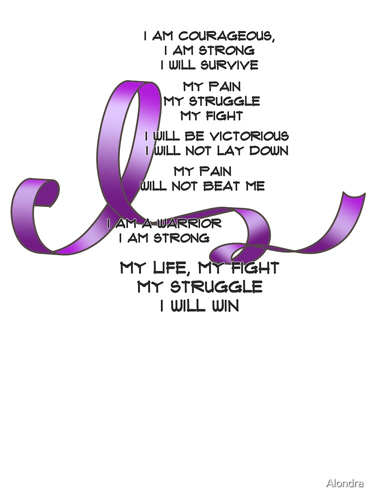"My Struggle Purple Ribbon Poem" Kids T-Shirt for Sale by Alondra ...