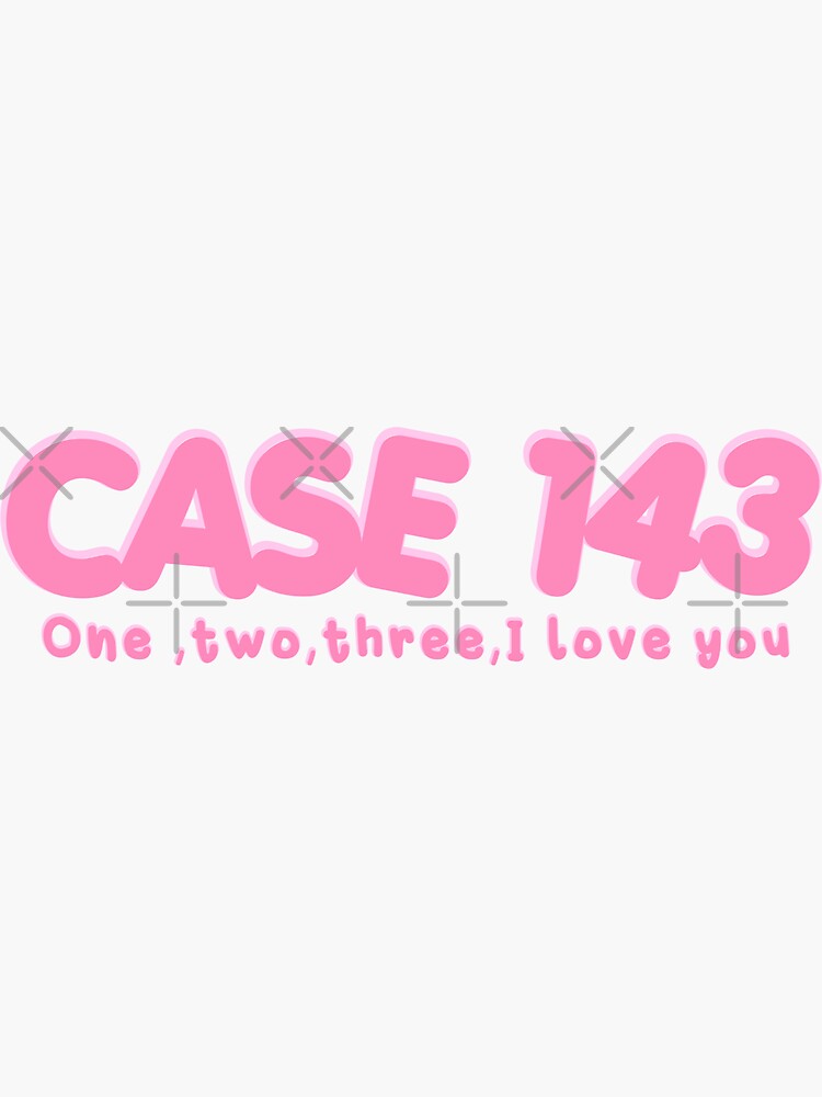 "Skz case 143-pink aesthetic text" Sticker for Sale by Bubbleshop16 ...