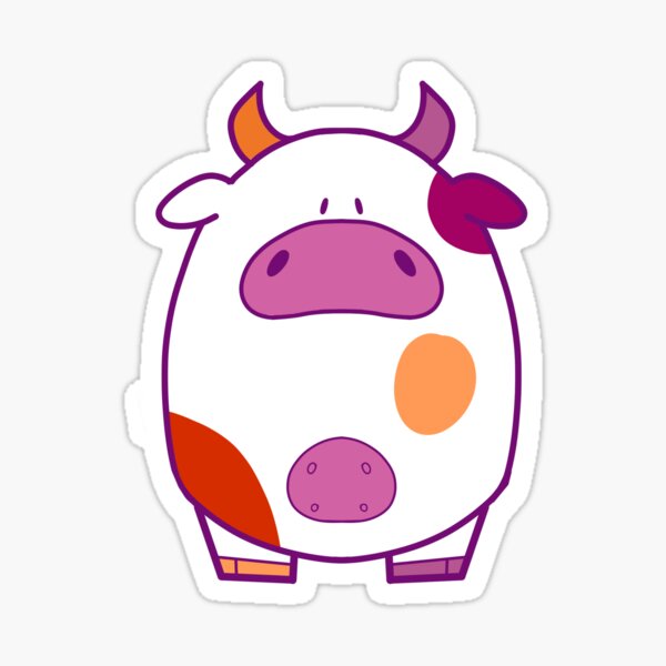 "Pride cow: Lesbian" Sticker for Sale by tibia-the-dog | Redbubble