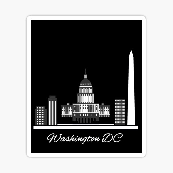 "Silhouette: Washington DC" Sticker for Sale by mturns57 | Redbubble