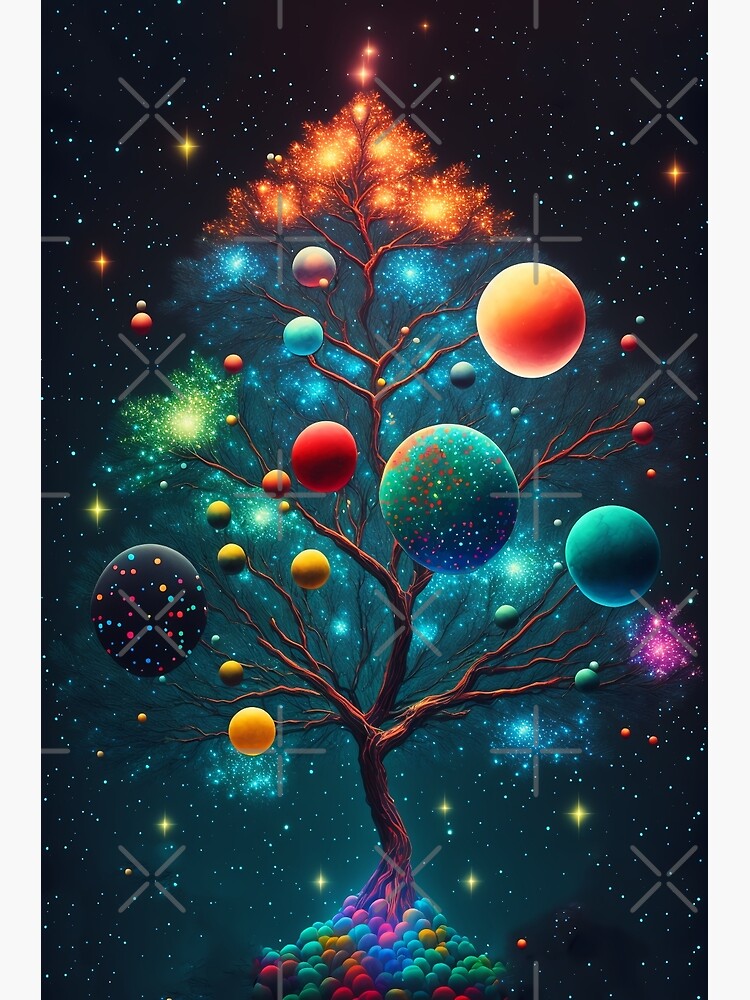 "Cosmic Christmas Tree" Poster for Sale by AnimalVillains | Redbubble