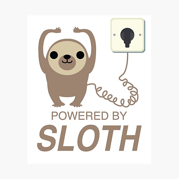 "Sloth Poke Emoji " Photographic Print by HippoEmo | Redbubble