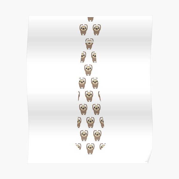 "Sloth Poke Emoji " Poster by HippoEmo | Redbubble