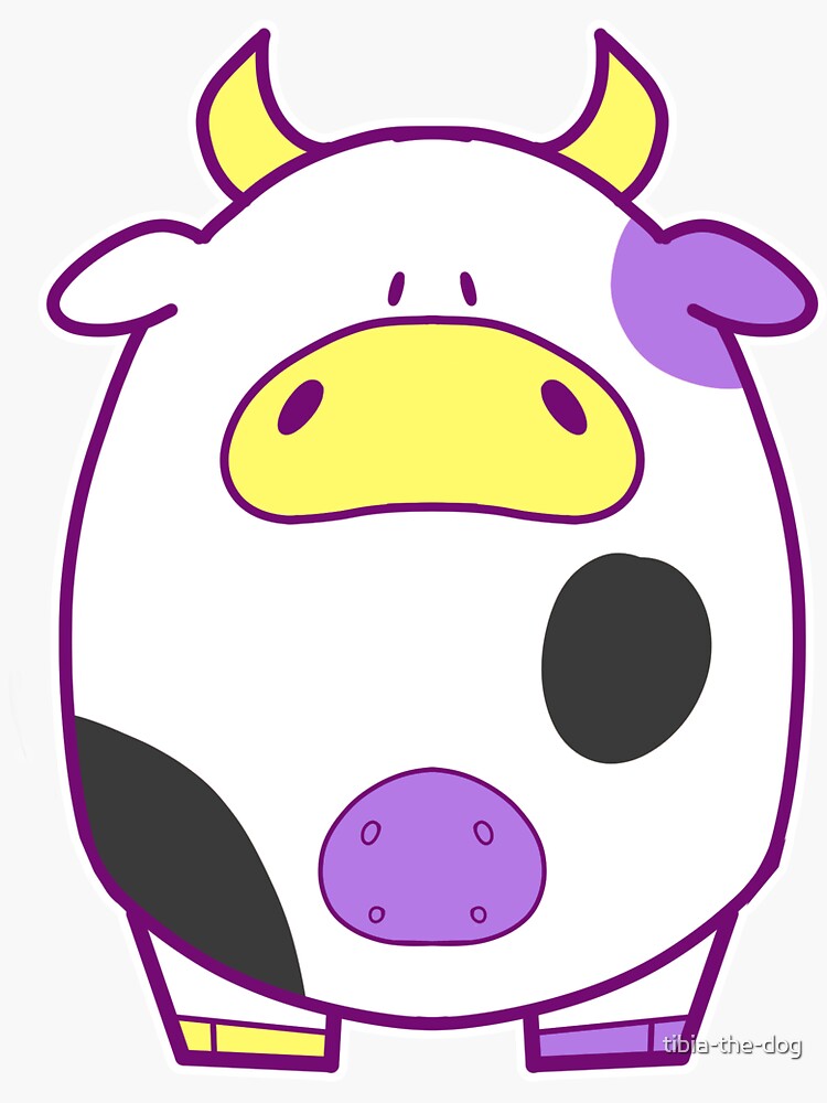 "Pride cow: Nonbinary" Sticker for Sale by tibia-the-dog | Redbubble