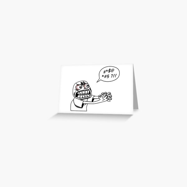 "angry little guy who gets carried away, meme" Greeting Card for Sale ...