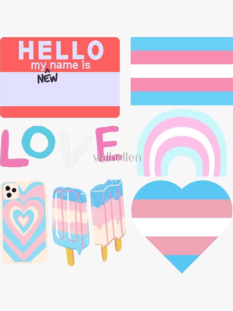 "transgender stickers lgbtqia+ pride" Sticker for Sale by valhellen ...