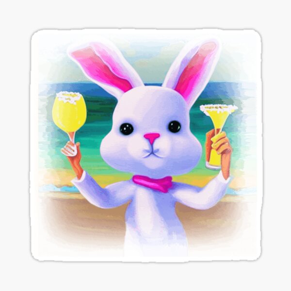 "Cute Rabbit Relaxing At Beach - Year Of The Rabbit - 2023 - Easter ...